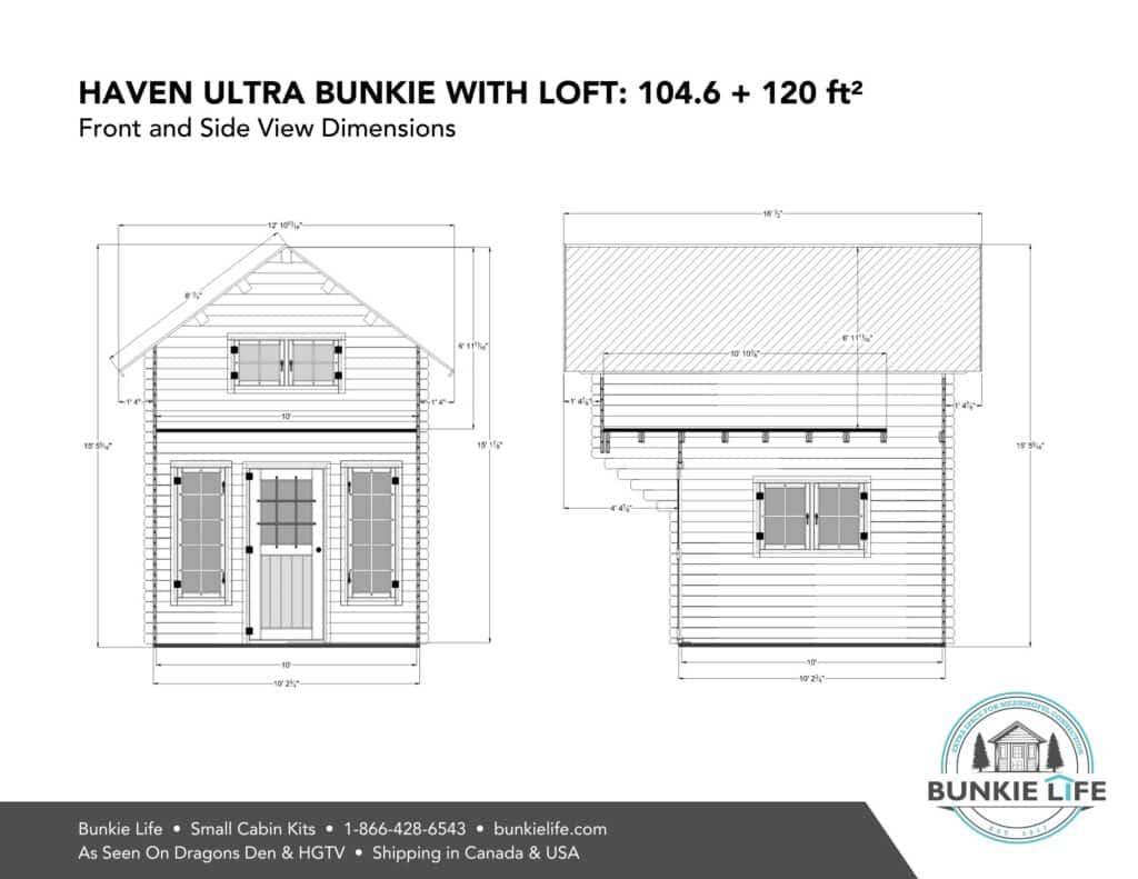 Haven ULTRA™ Bunkie with Loft - Bunkie Life